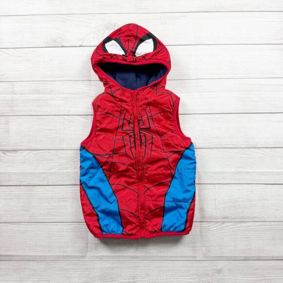 Marvel | Jackets & Coats | Marvel Spiderman Superhero Hooded Puffer ...